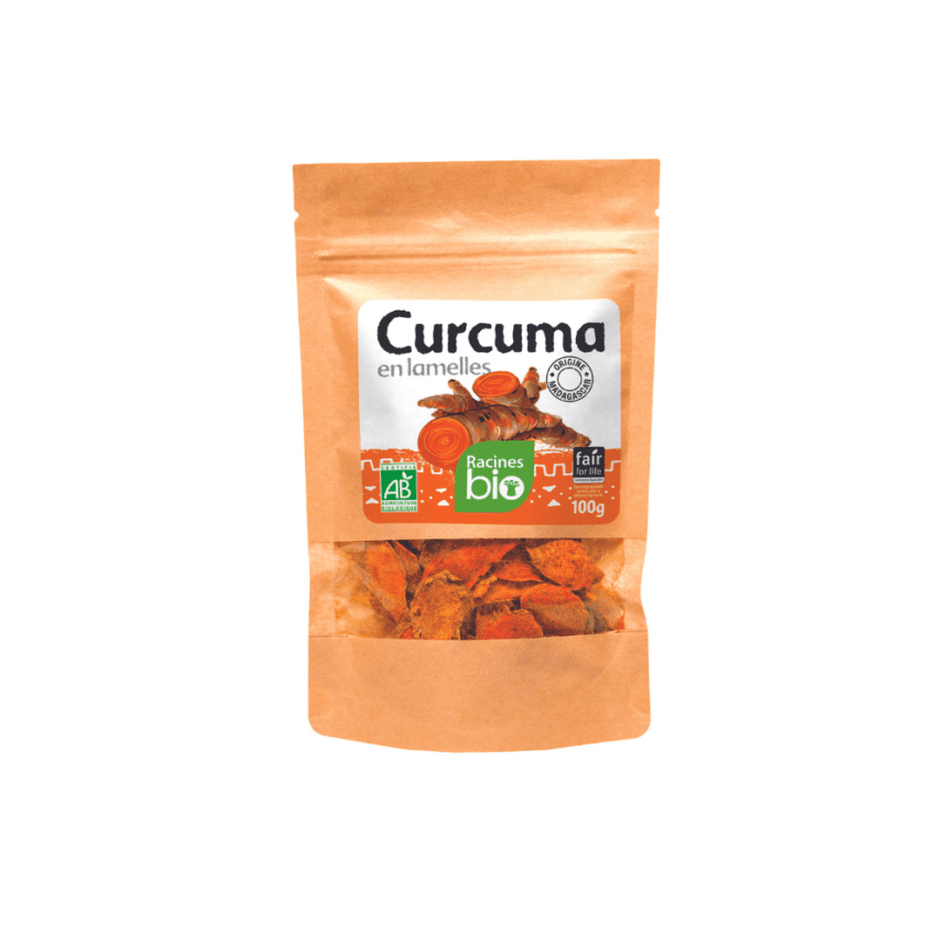 Lamelles de curcuma bio | RACINES BIO 100g - Kodamer
